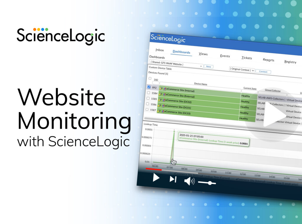Video Demo: How to Monitor Website Performance Smarter and Faster | ScienceLogic